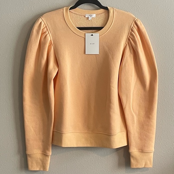 A.L.C. | Sweaters | Alc Orange Puff Sleeve Seater | Poshmark